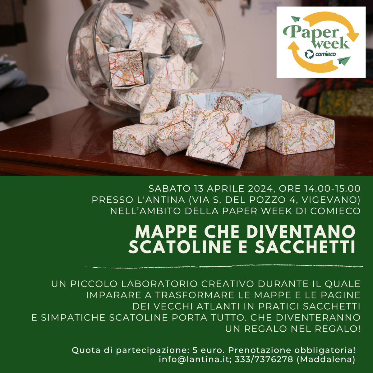 Vigevano: anche L’Antina tra i protagonisti della Paper Week di Comieco ...