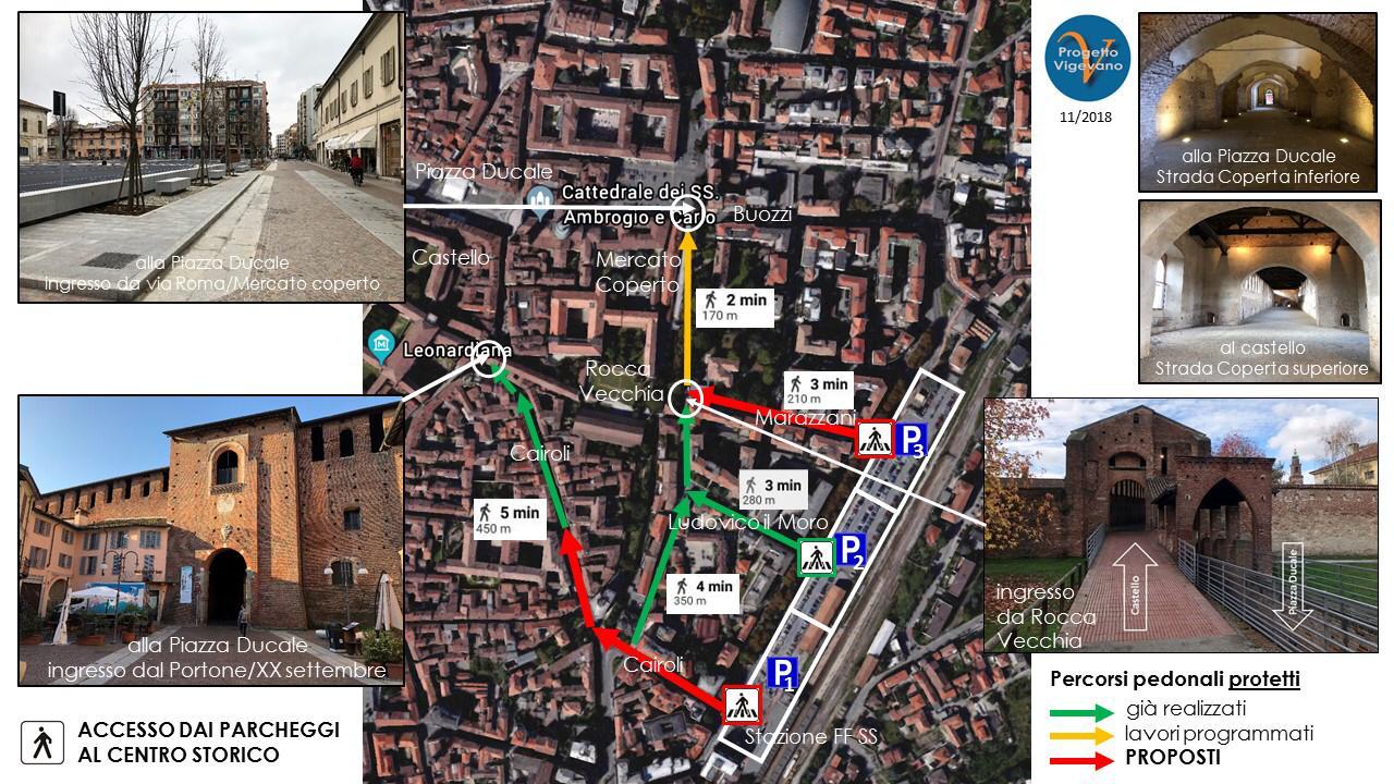 Vigevano: "A piedi dalla stazione ferroviaria al centro storico ...